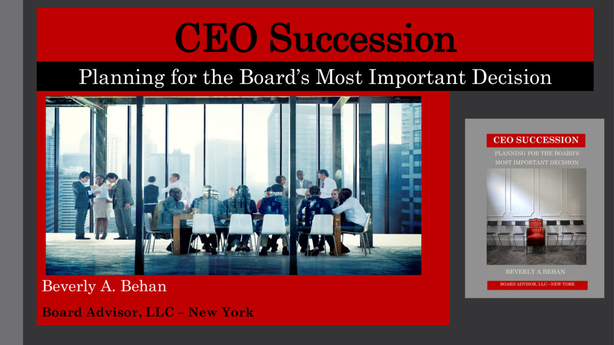 CEO Succession Planning Workshops - Board Advisor, LLC